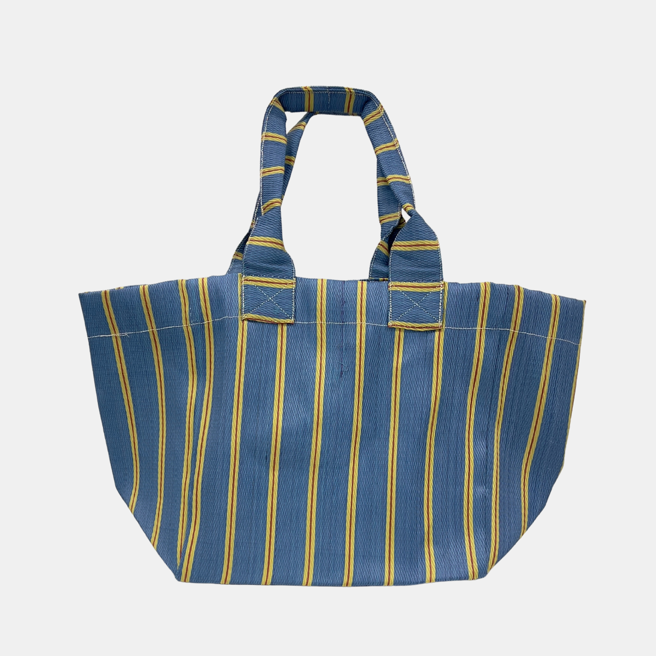 Recycled Nylon Tote - Cornflower/Dijon Stripe – Shut the Front Door