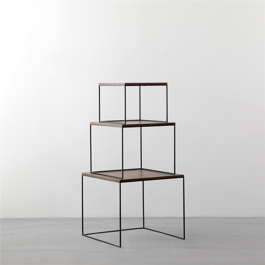 Trio Square Nesting Tables - Natural/Black Set 3 | Furniture | Shut the ...